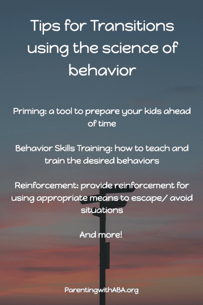 Tips for Transitions | Parenting with ABA