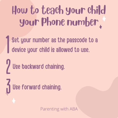 How to teach your child an important safety skill- your phone number ...