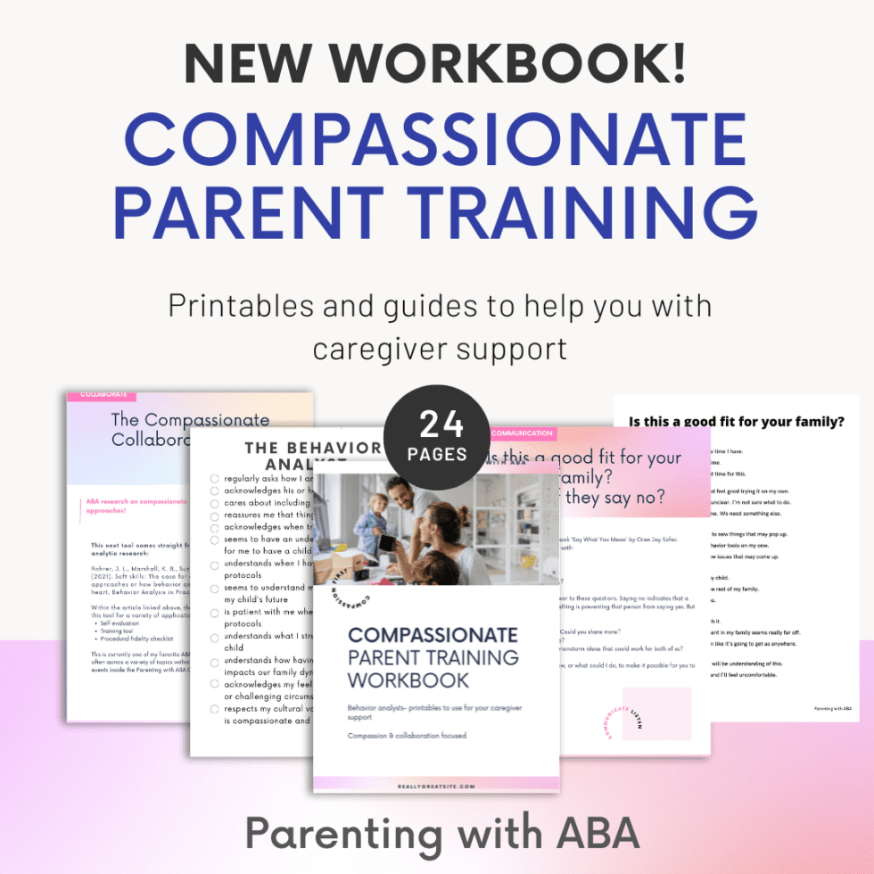 Parent Training Workbook | Parenting with ABA