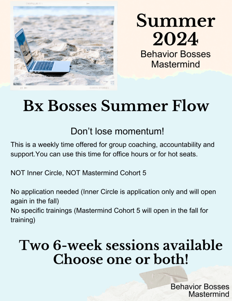Bx Bosses Summer Flow | Parenting with ABA